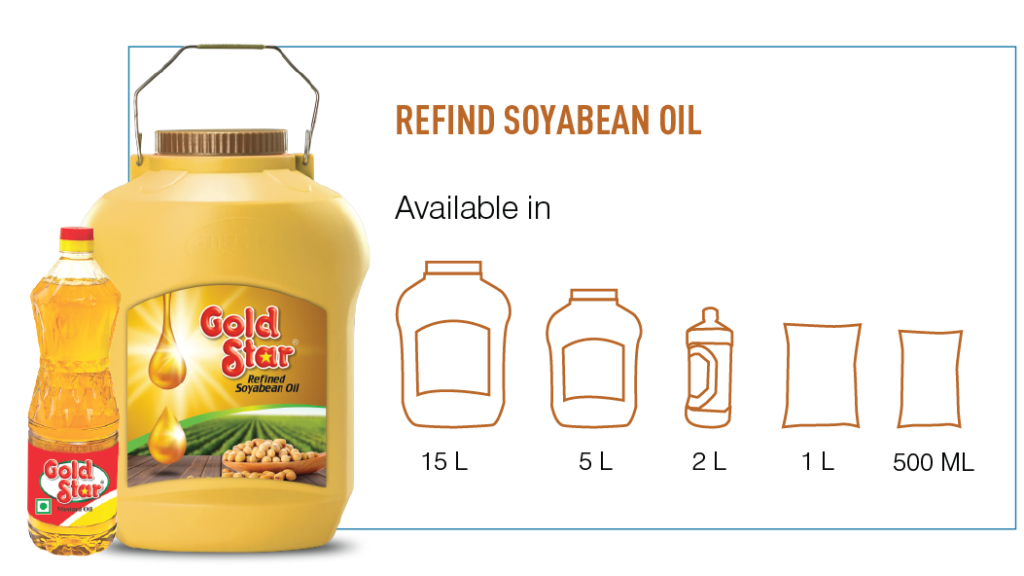 Gold Star Refined Soyabean Oil | Madhuri Oils