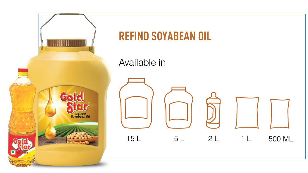Gold Star Refined Soyabean Oil | Madhuri Oils